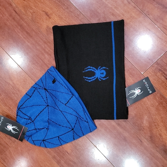 Spyder | Accessories | Nwt Mens Spyder Royal Blue Web Design Lined Knit ...
